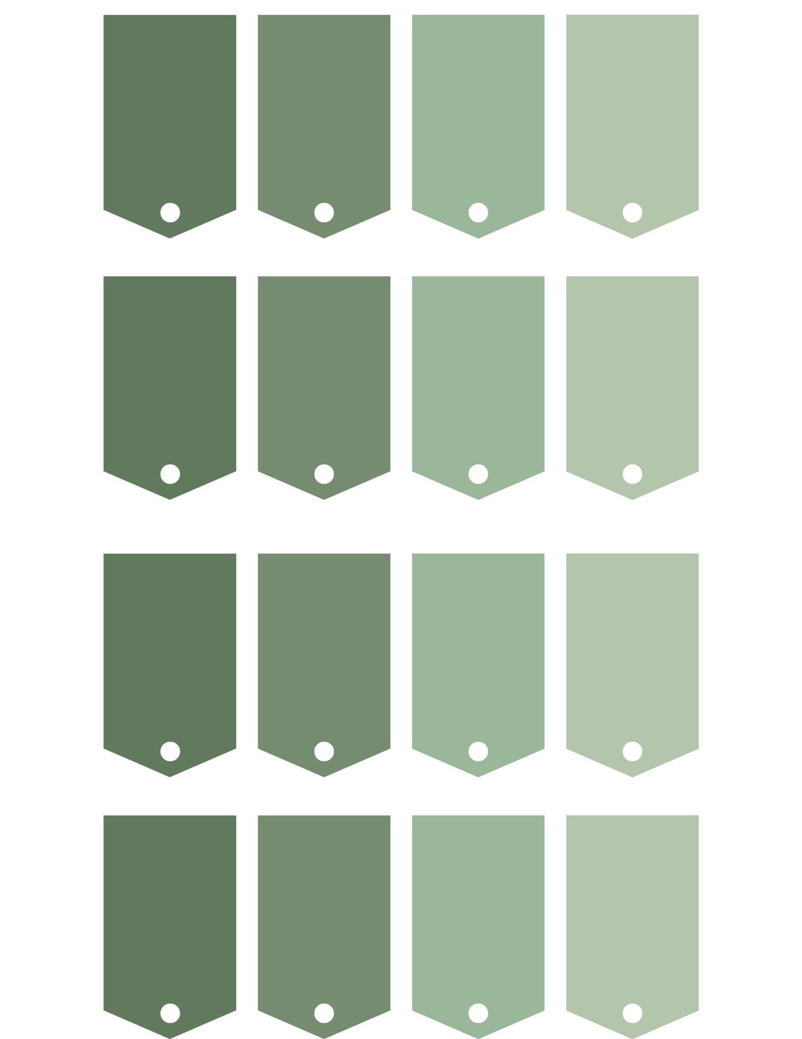 Green Printable Gift Name Tags Digital Download, Name Tags, Printable ...