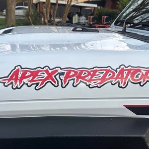 Two Printed Vinyl Hood Decals Custom Name Text Accessories, Hood Decals ...