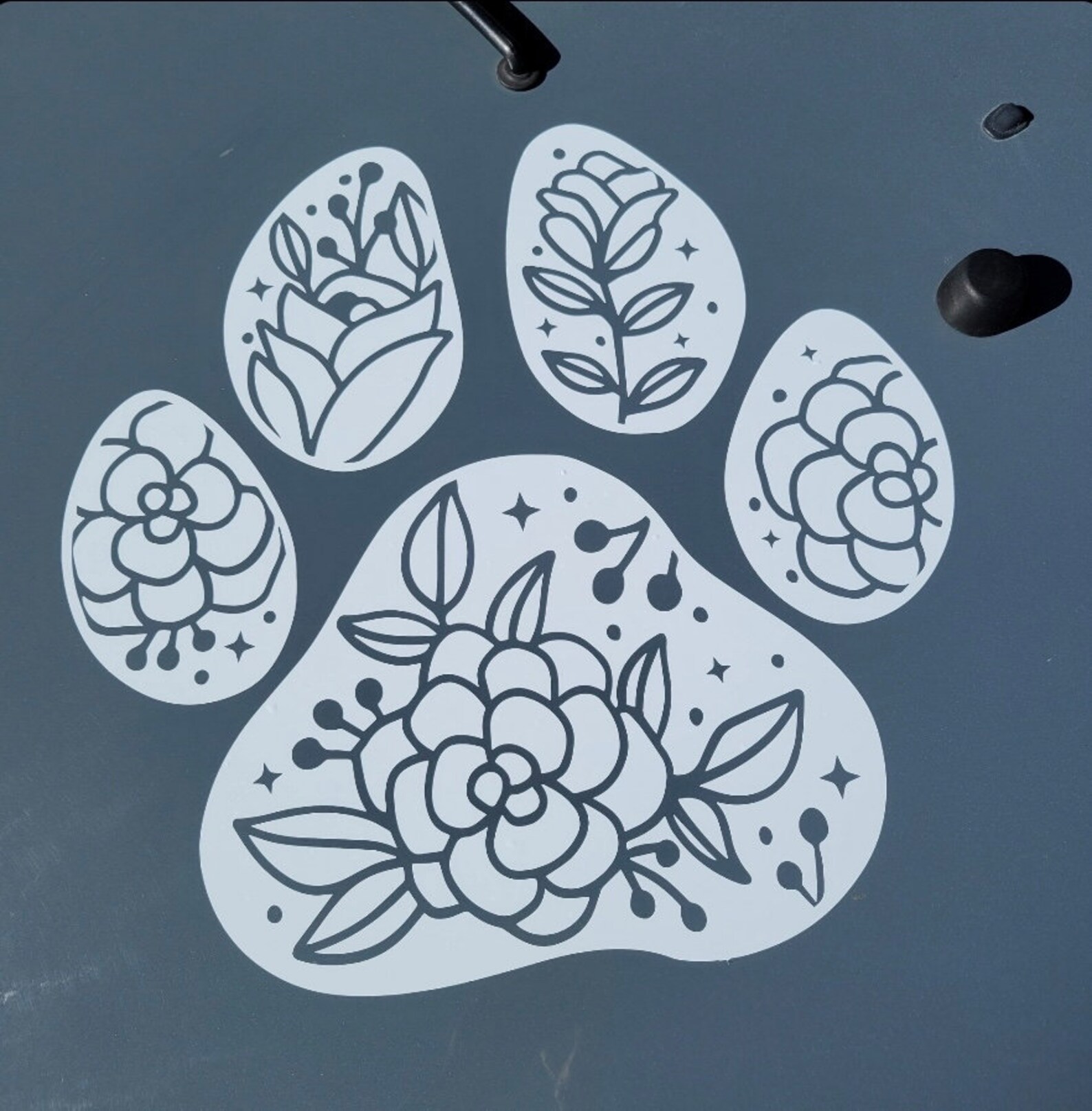 Paw Print Vinyl Decal - Accessories, Hood Decals for Women, Vinyl ...