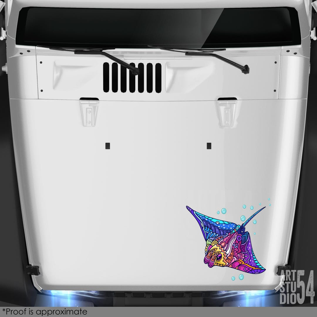 Stingray Sting Ray Bubbles Vinyl Printed Sticker Decal Accessories ...