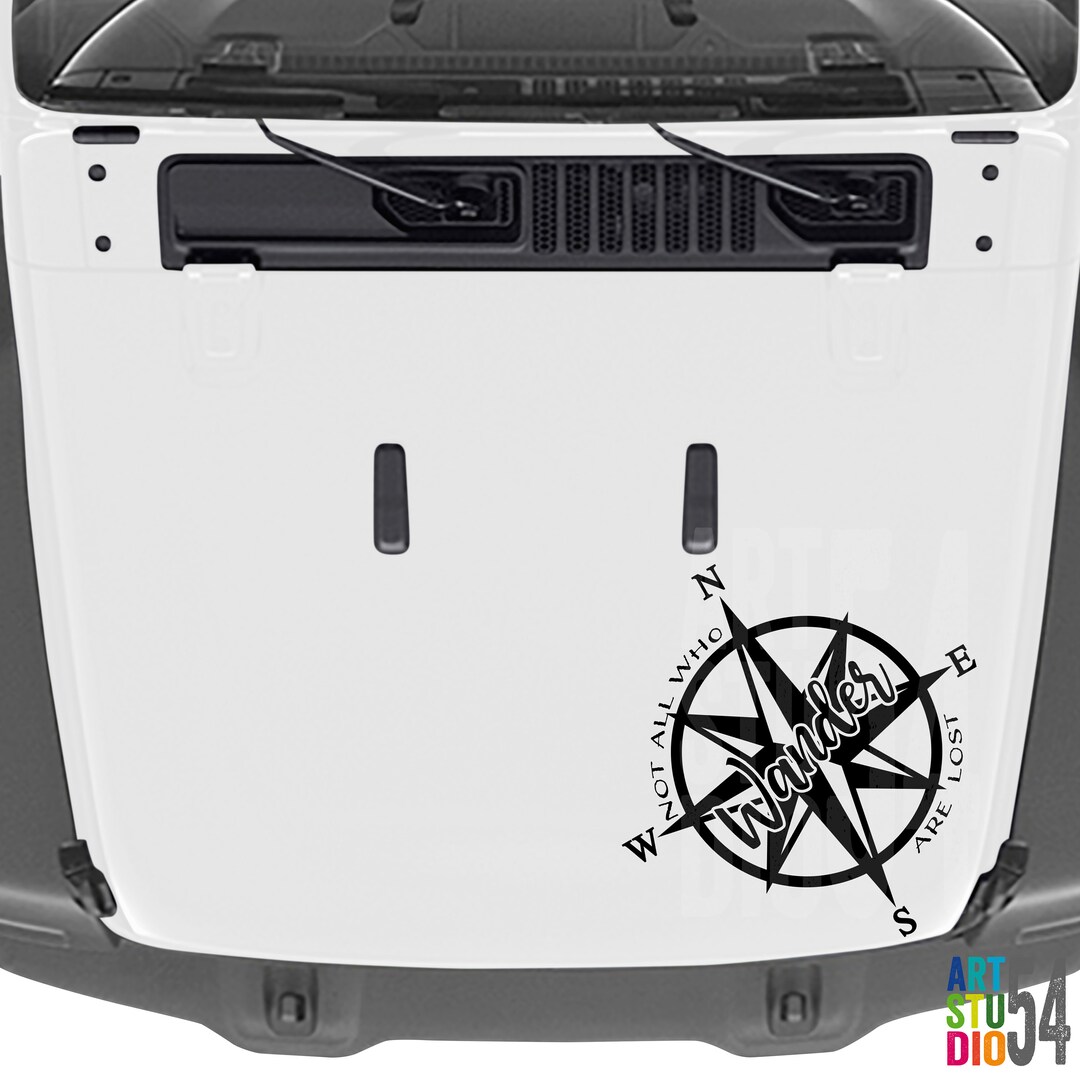 Not All Who Wander Are Lost Compass Hood Decals for Women Vinyl ...