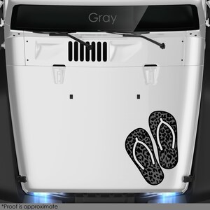 Leopard Flip Flop Vinyl Printed Sticker Decal Accessories, Hood Decals ...