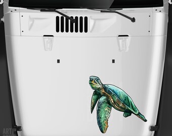 Sea Turtle Vinyl Decal for Car Truck or Jeep Wrangler - Etsy