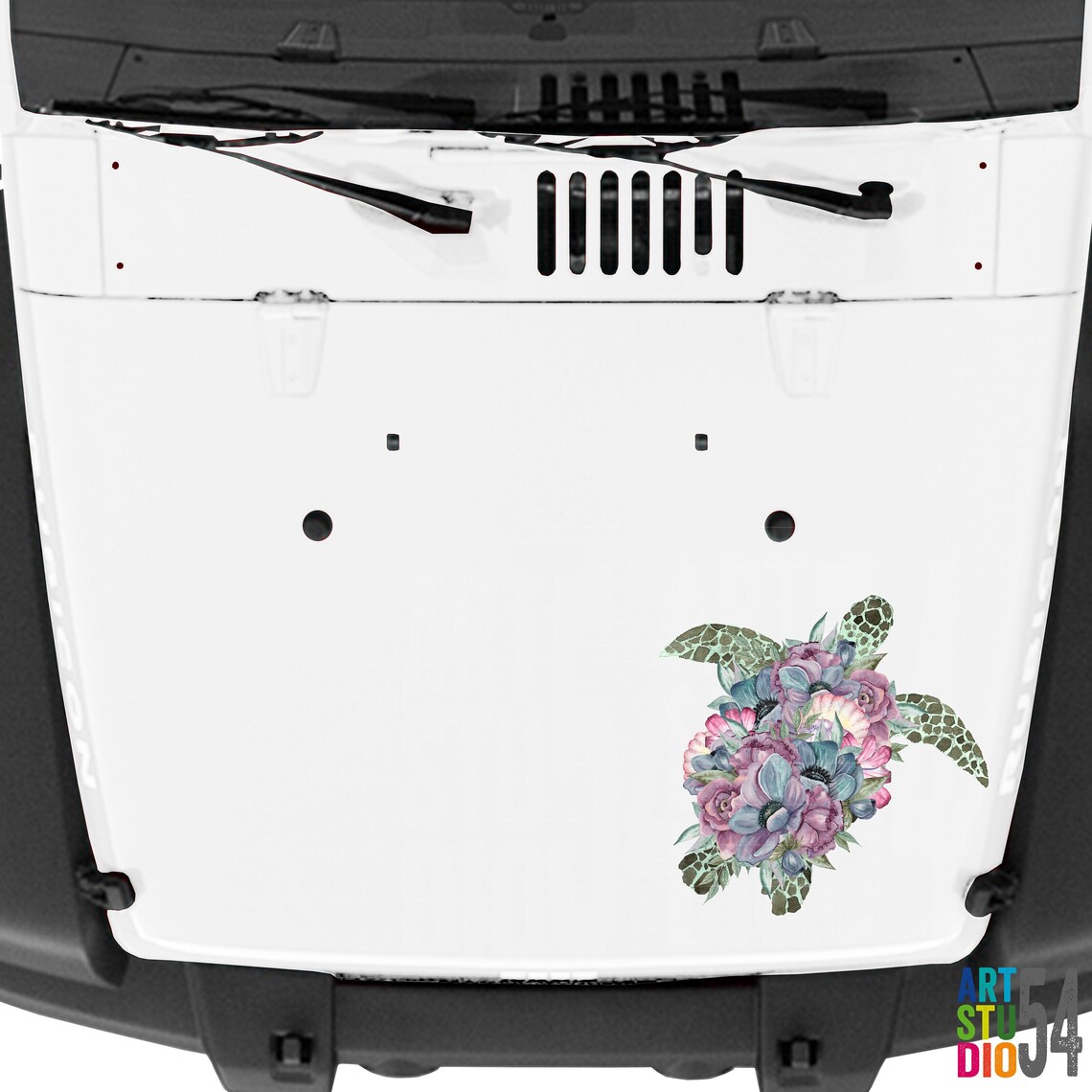 Sea Turtle Flower Vinyl Printed Sticker Decal Accessories - Etsy