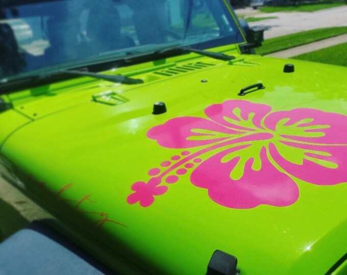 Hibiscus Flower Hood Vinyl Decals for Women, Vinyl Stickers by ...