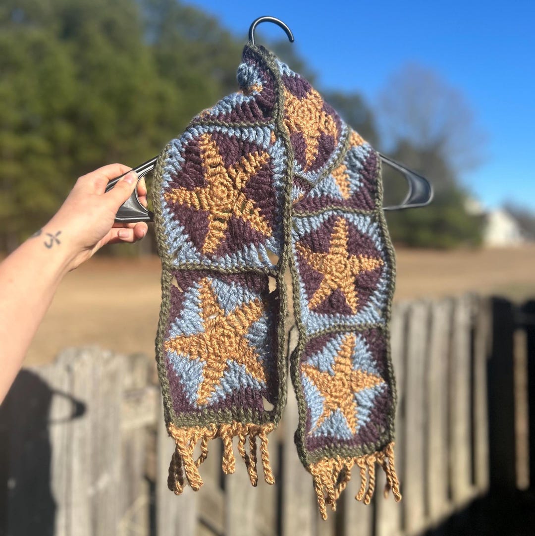 Crochet Star Scarf - Etsy