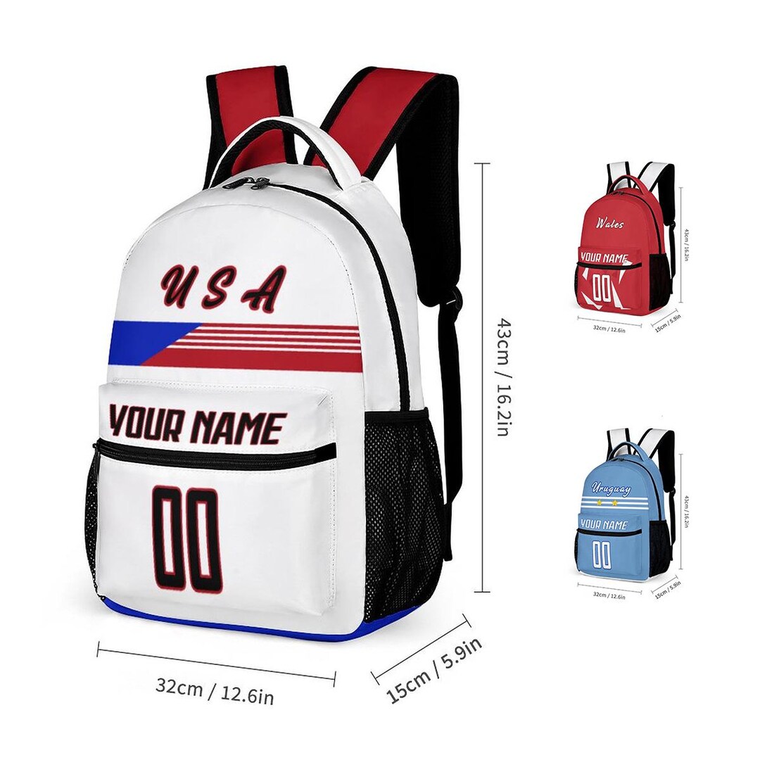 Personalized Soccer Team Backpack: Custom Name & Number School Bag - Etsy