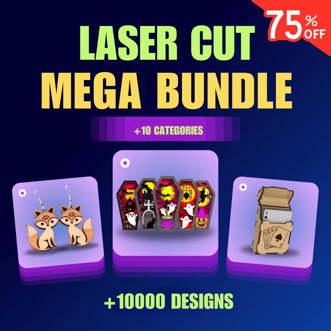 Laser Cut Mega Bundle SVG & CNC Files for Engraving Versatile Laser ...