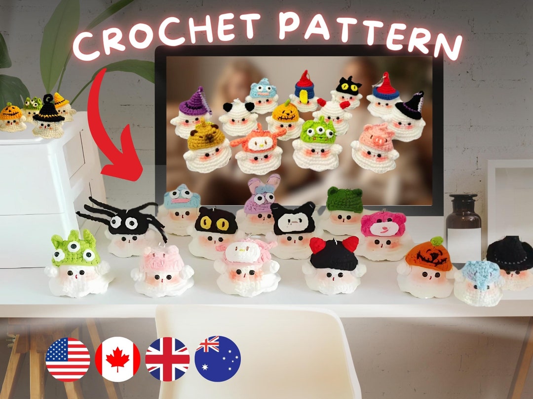Mini Ghost Crochet Pattern , Amigurumi Ghost Pattern Halloween Crochet ...
