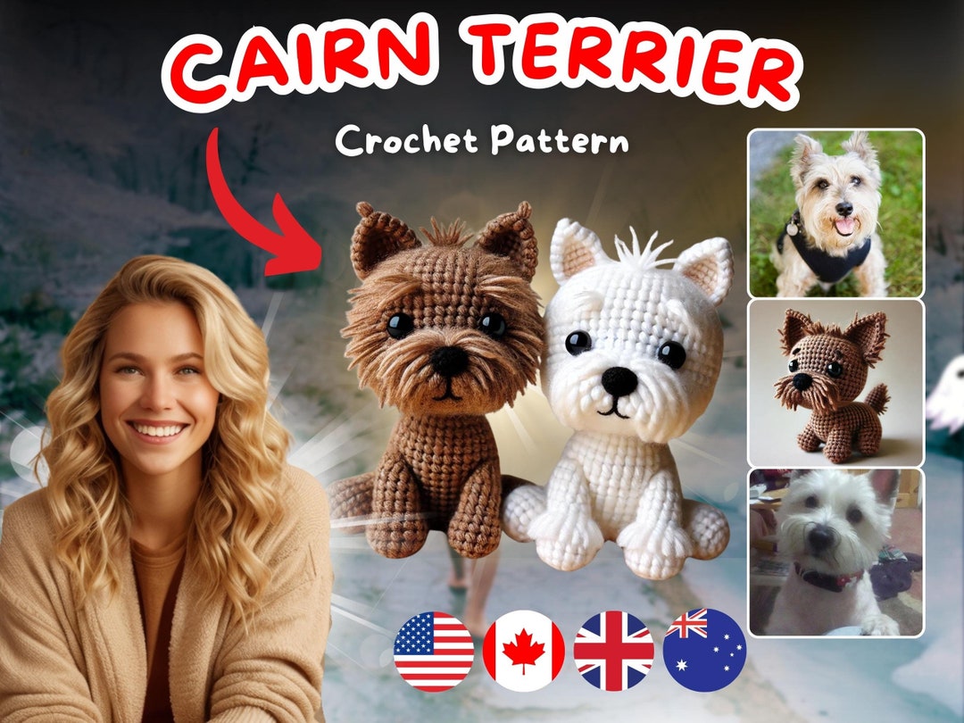 Cairn Terrier Crochet Pattern Cairn Dog Crochet Pattern for ...