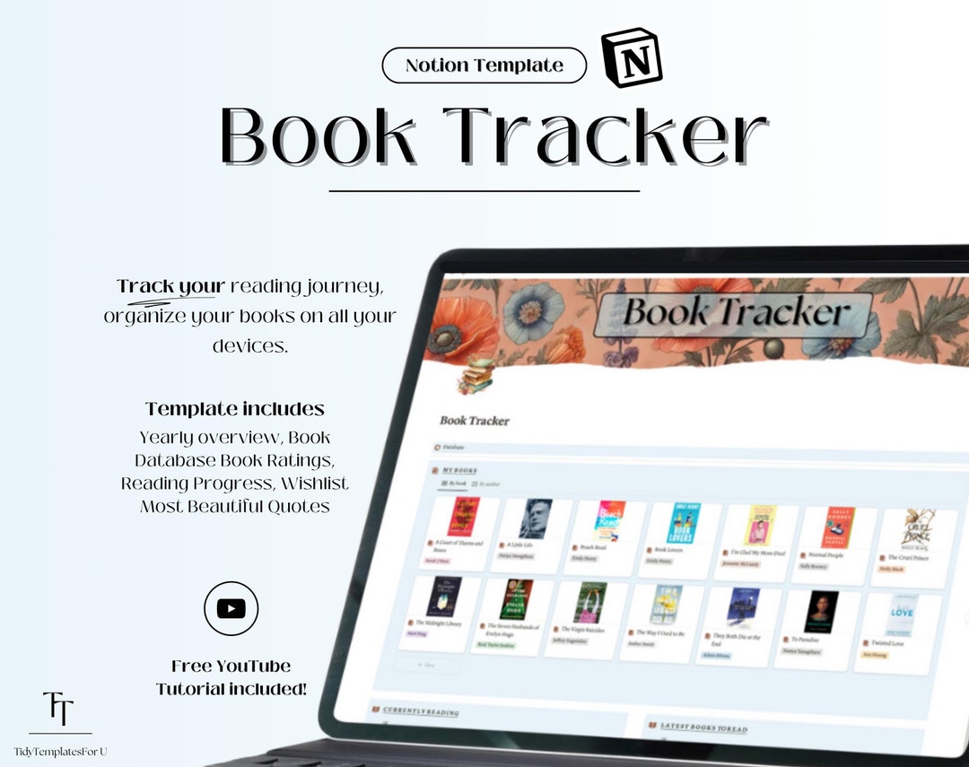 Notion Book Tracker | Reading Tracker | Notion Template | Notion ...