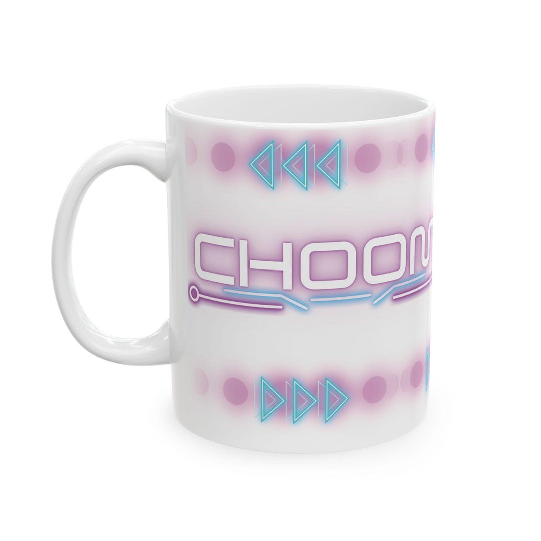 CYBERPUNK CHOOM Edgerunners Gamer Anime Neon TTRPG Ceramic Mug, (11oz ...