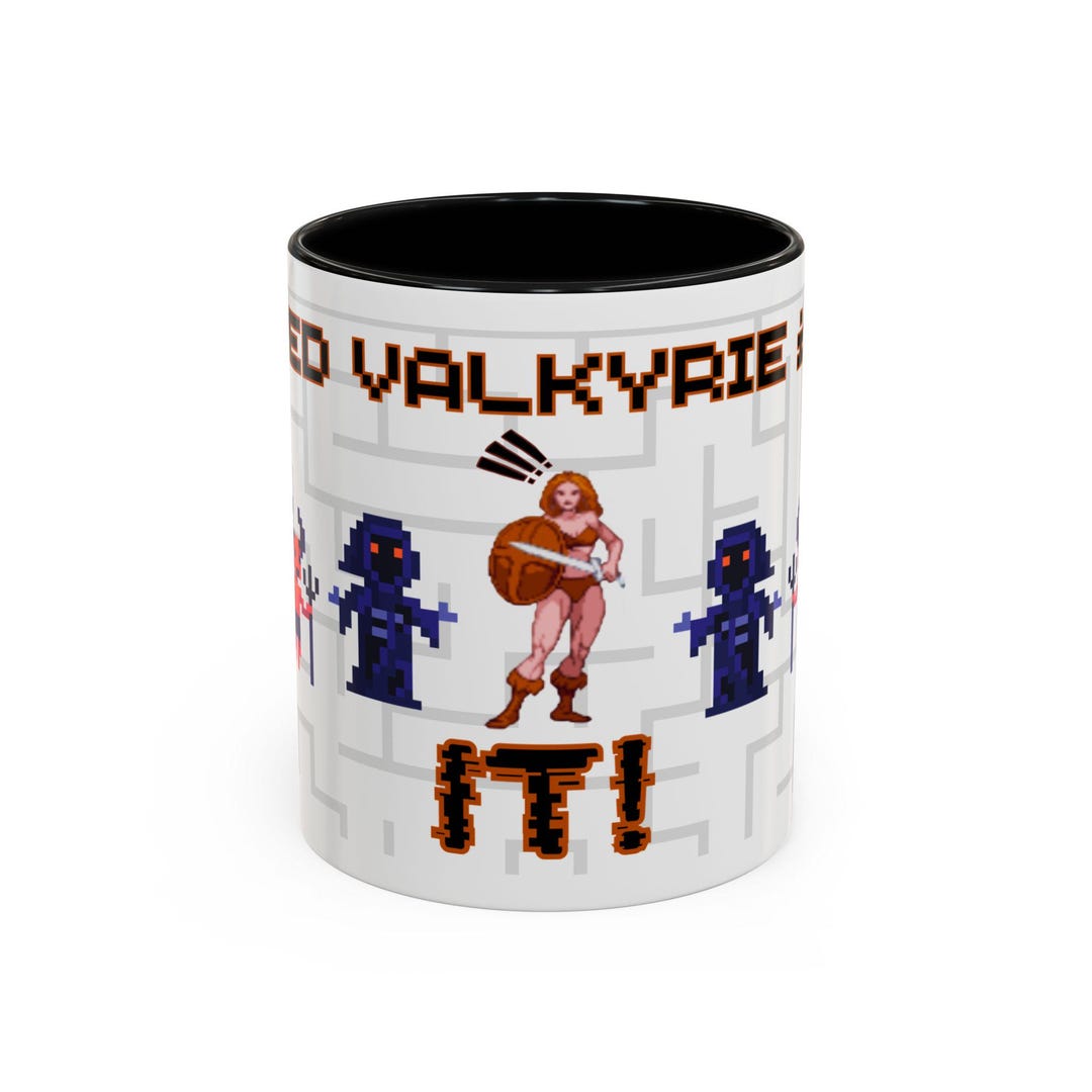 GAUNLET CLASSIC 80's Gaming Funny Valkyrie Warrior Pixel Art "red ...