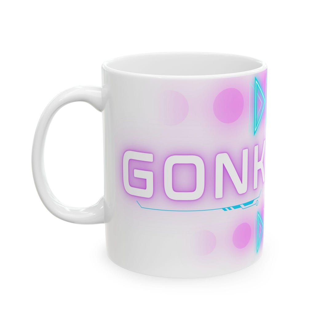 CYBERPUNK GONK Edgerunners Gamer Anime TTRPG Neon Ceramic Mug, (11oz ...