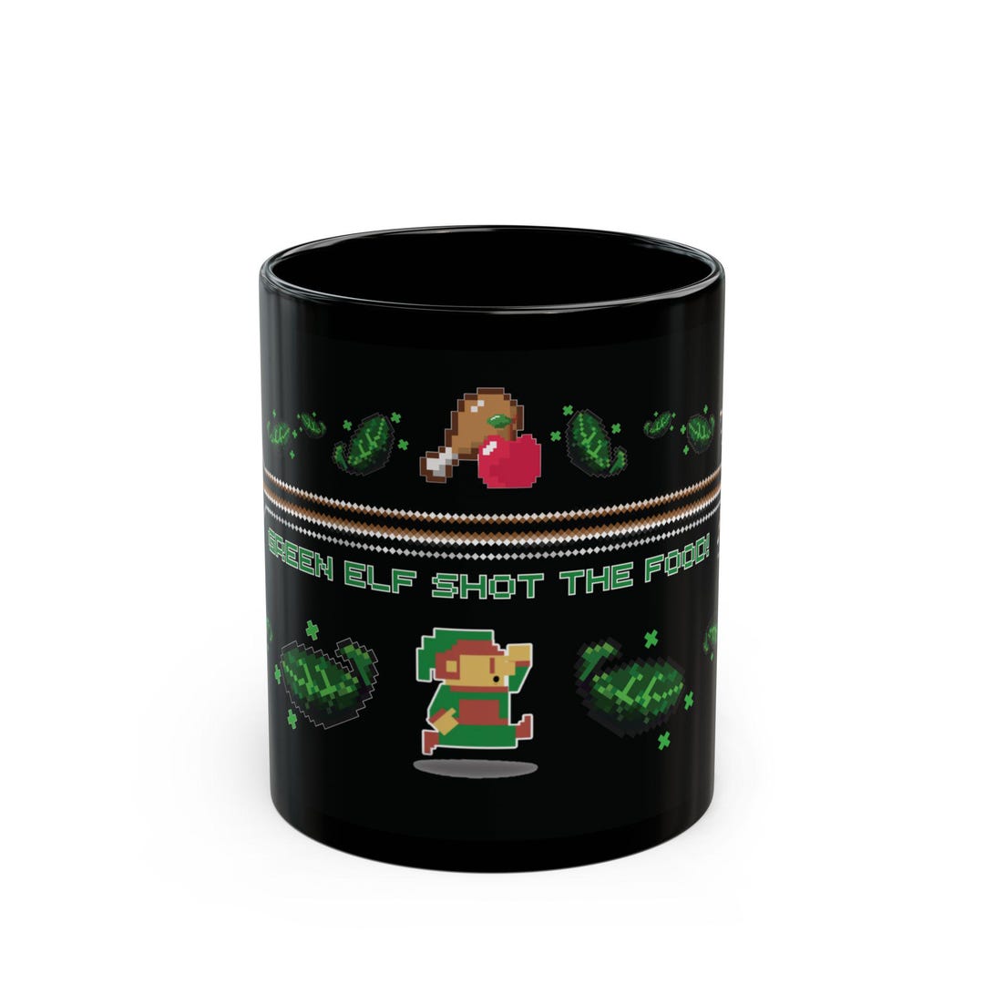 GAUNTLET NES CLASSIC 80's Gaming Funny Arrow Pixel Art green Elf Shot ...