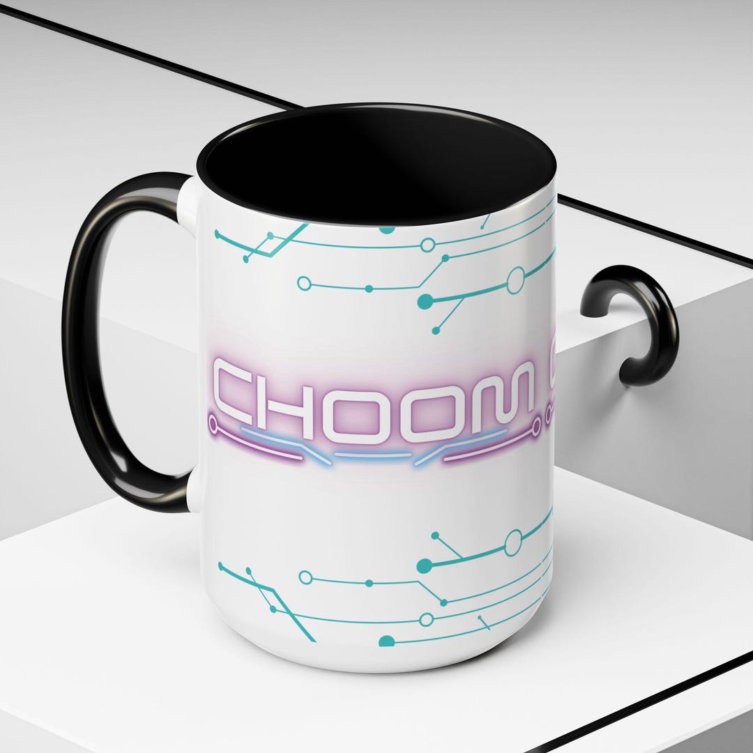 CYBERPUNK CHOOM Edgerunners Gamer Anime Neon TTRPG Accent Coffee Mug ...