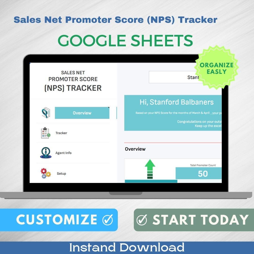 Sales Net Promoter Score NPS Tracker Template measure Customer Loyalty ...