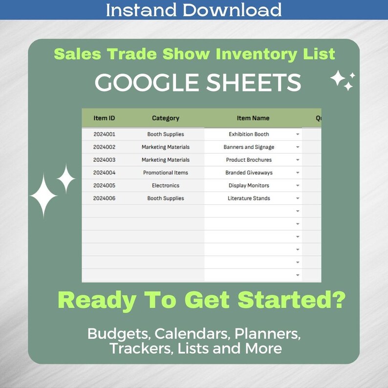 Sales Trade Show Inventory List Template – Stay Organized and Prepared ...