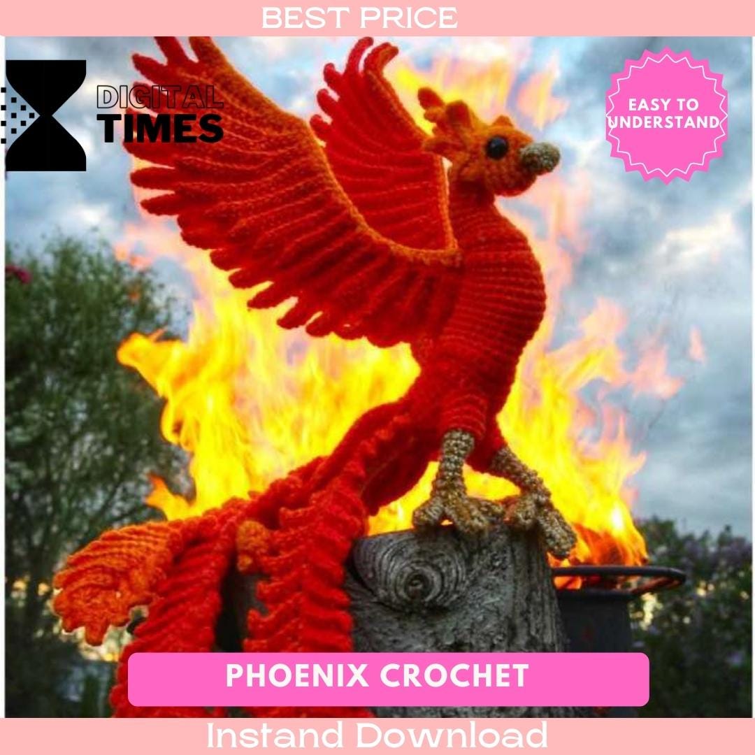 Legendary Phoenix Crochet Pattern PDF in English, Crochet Gift, Crochet ...