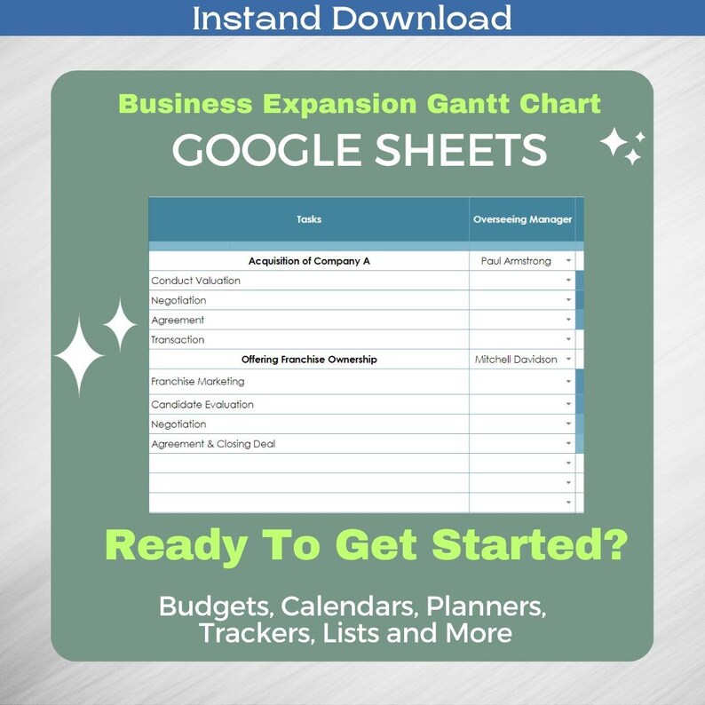 Business Expansion Gantt Chart Template – Plan & Track Your Growth ...