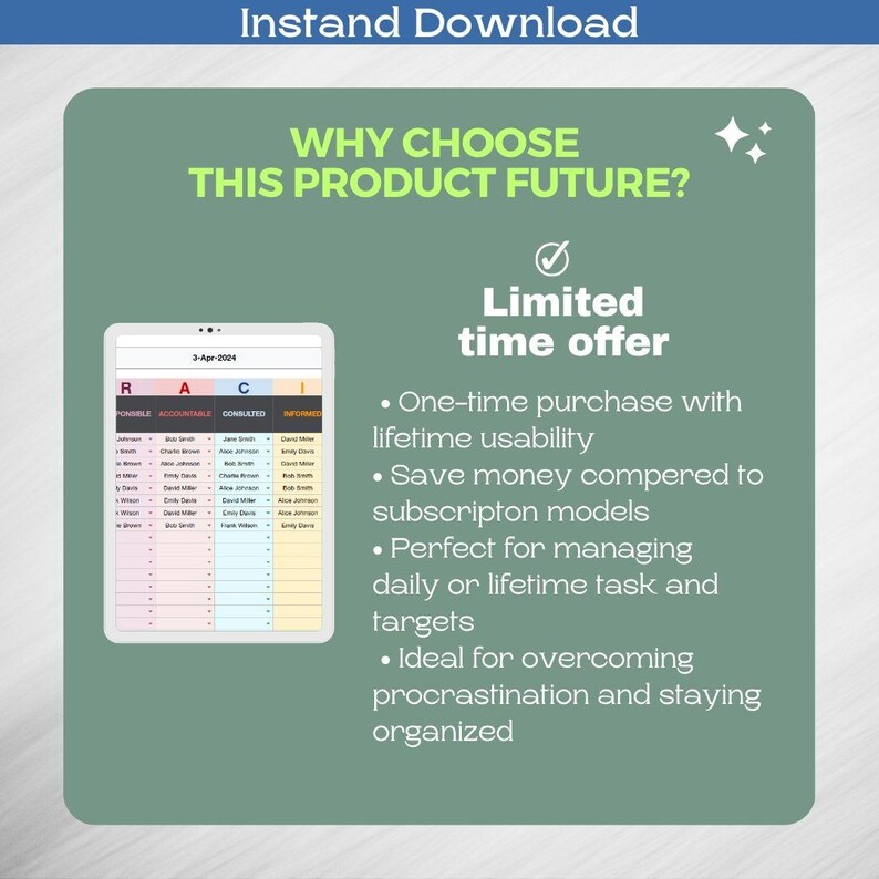 Service Management RACI Chart Template Define Roles and ...