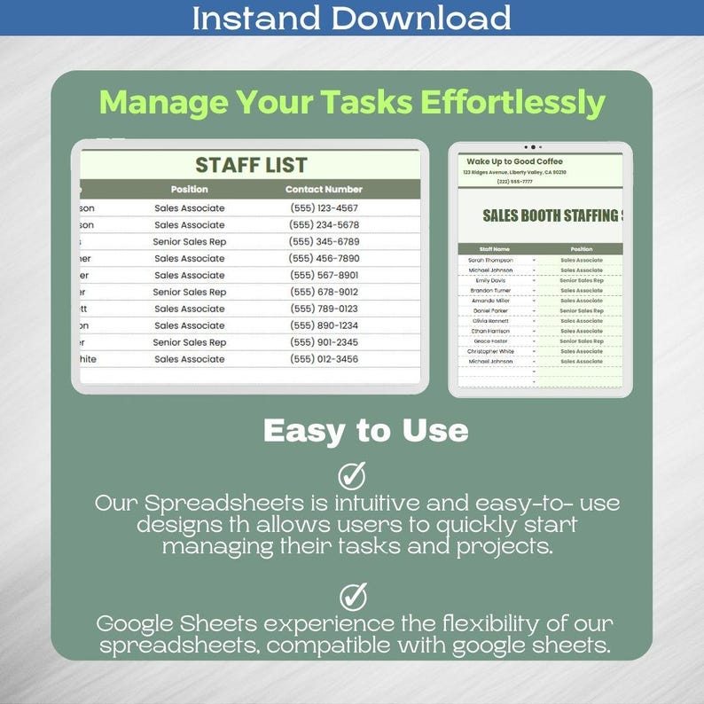 Sales Booth Staffing Schedule Template – Plan and Manage Event Staffing ...
