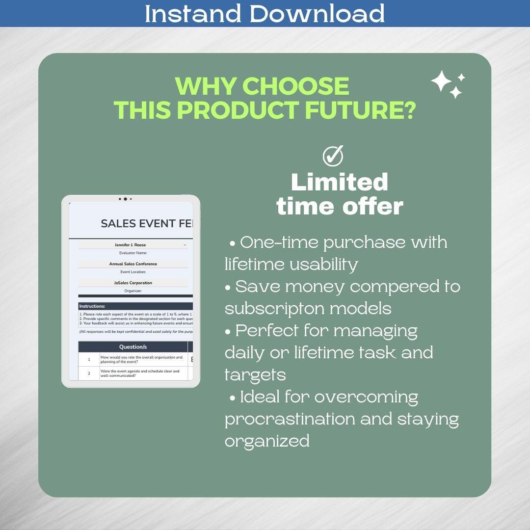 Sales Event Feedback Form Template – Gather Actionable Insights From ...