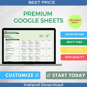 Film Financial Projections Template, Editable Budget Planner, Google ...