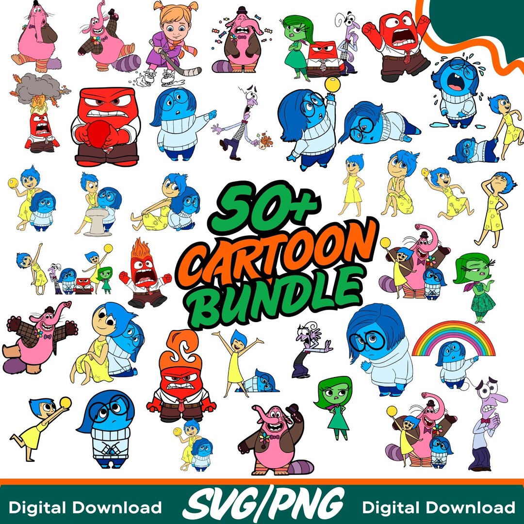 50+ Cartoon Bundle |PNG, SVG| Cute Cartoon Svg, Funny Cartoon Png ...