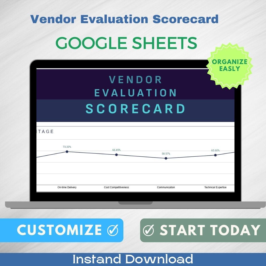 Vendor Evaluation Scorecard Template, Editable Google Sheets, Easy to ...