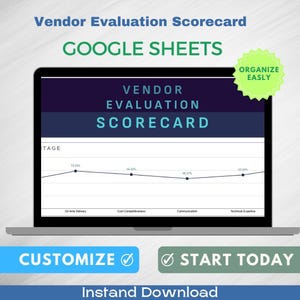 Vendor Evaluation Scorecard Template, Editable Google Sheets, Easy to ...