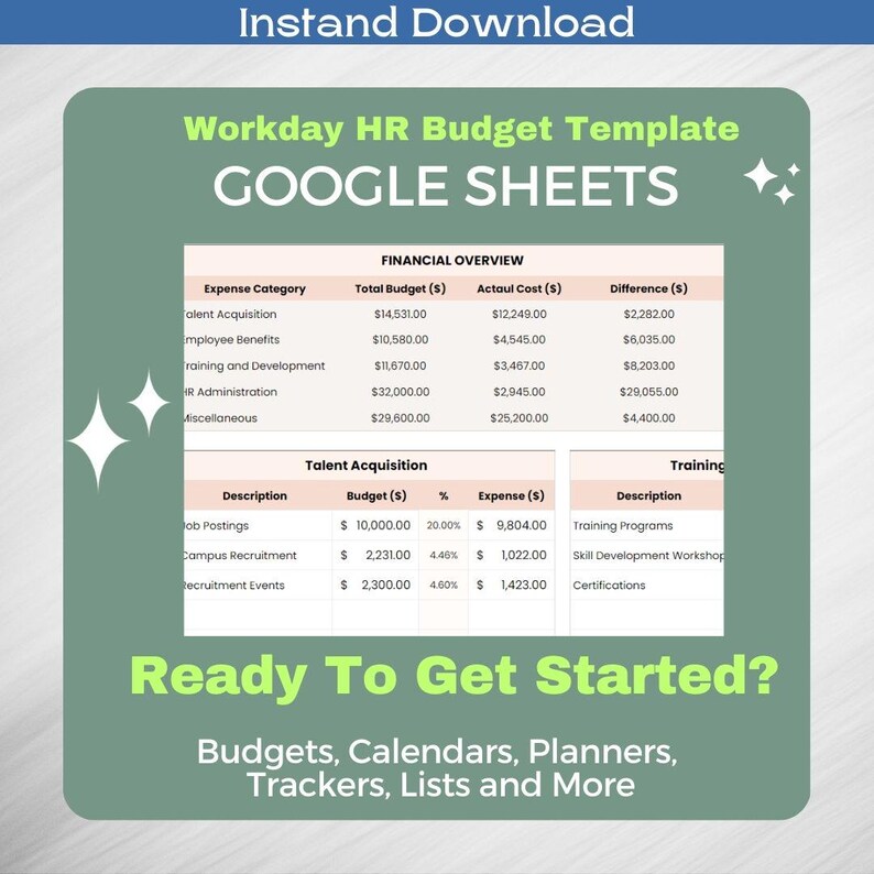 Workday HR Budget Template Streamlined Workforce Financial Planning ...