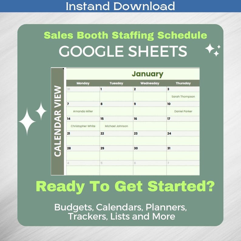 Sales Booth Staffing Schedule Template – Plan and Manage Event Staffing ...