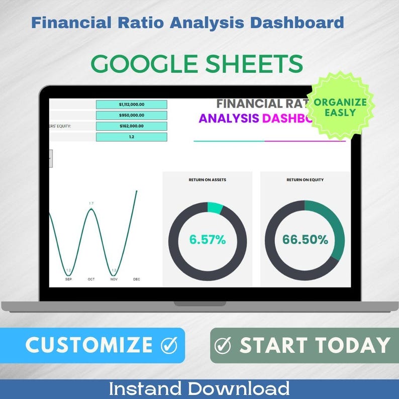 Financial Ratio Analysis Dashboard Template - Editable Google Sheets ...