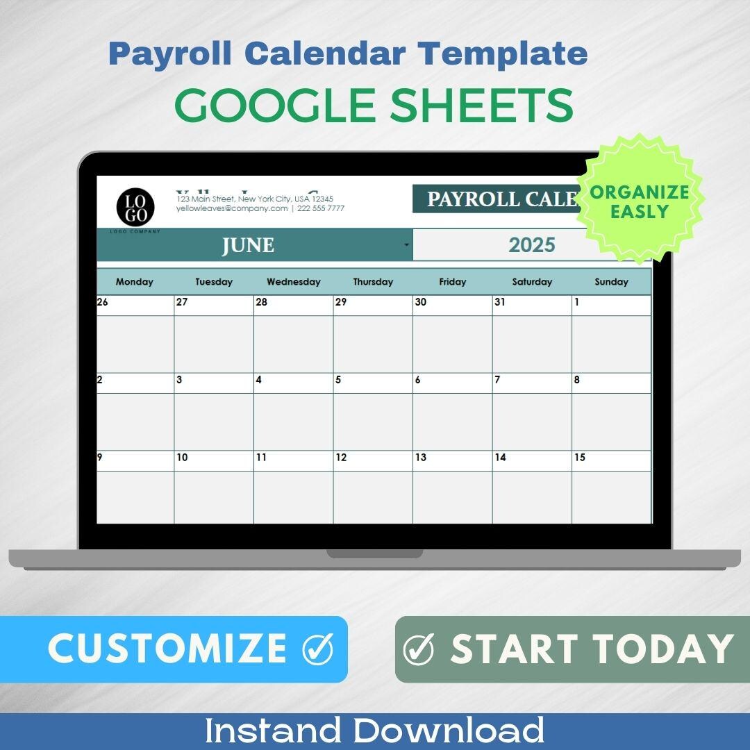 Payroll Calendar Template – Simplify and Organize Payroll Schedules ...