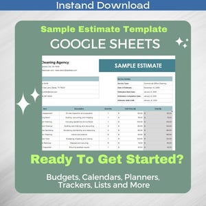 Sample Estimate Template - Editable Google Sheets for Accurate Business ...