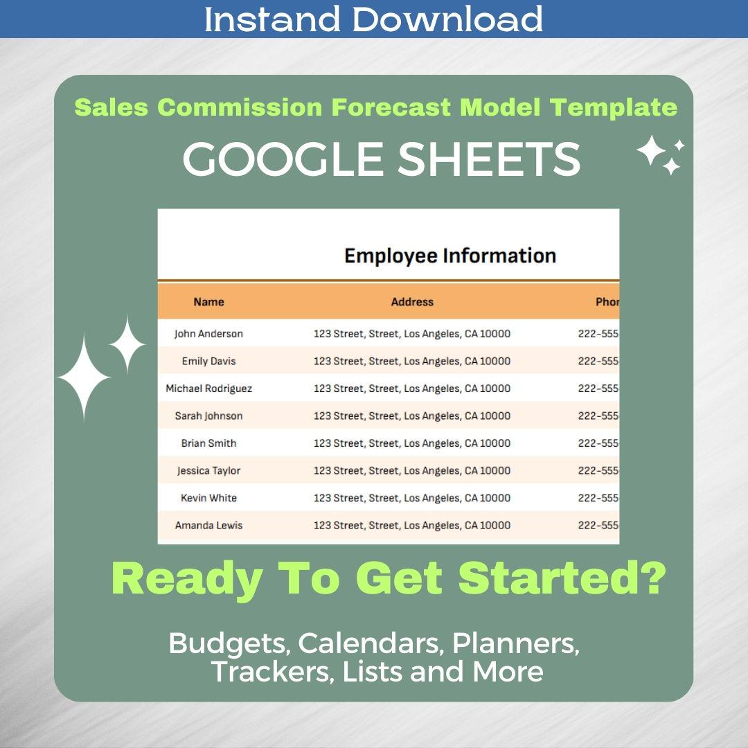 Sales Commission Forecast Model Template Predict Earnings With ...