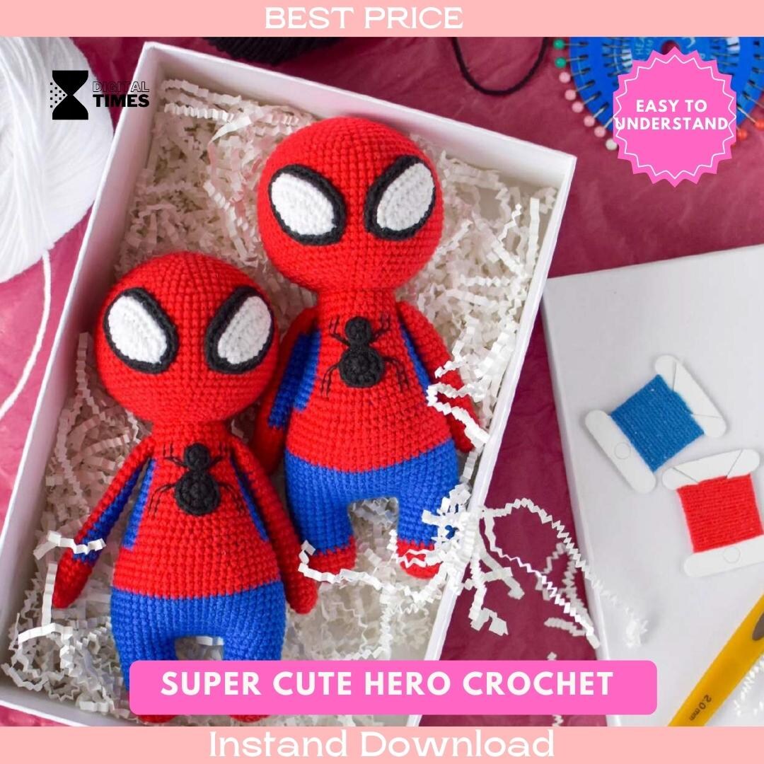 Cute Super Hero Crochet Pattern PDF in English, Crochet Gift, Crochet ...