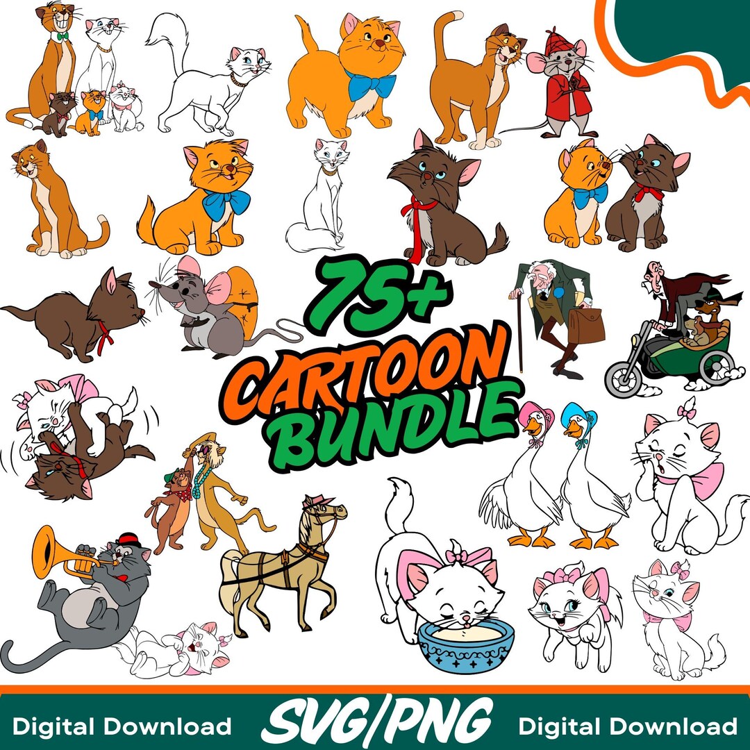 75+ Cartoon Bundle |PNG, SVG| Cute Cartoon Svg, Funny Cartoon Png ...
