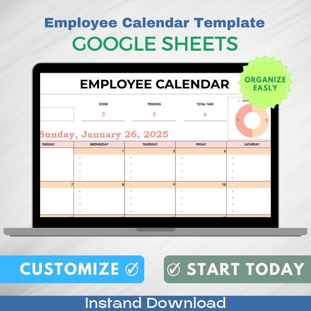 Employee Calendar Template – Streamline Workforce Scheduling and ...