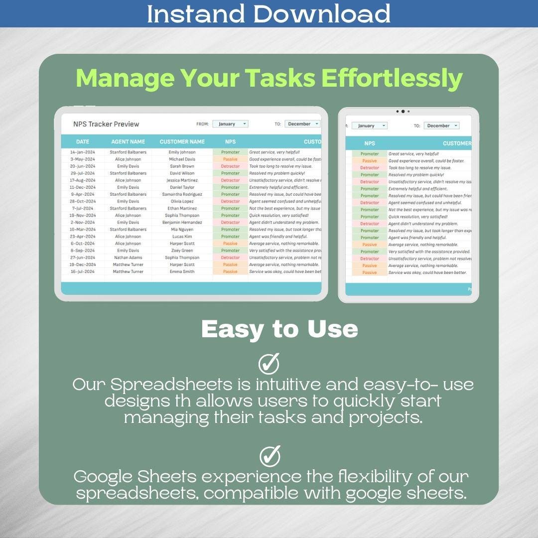 Sales Net Promoter Score NPS Tracker Template measure Customer Loyalty ...