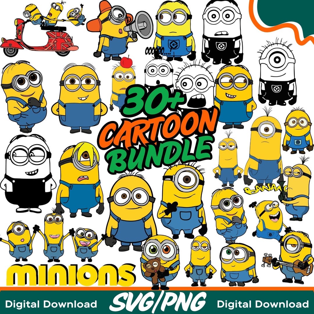 30+ Cartoon Bundle |PNG, SVG| Cute Cartoon Svg, Funny Cartoon Png ...