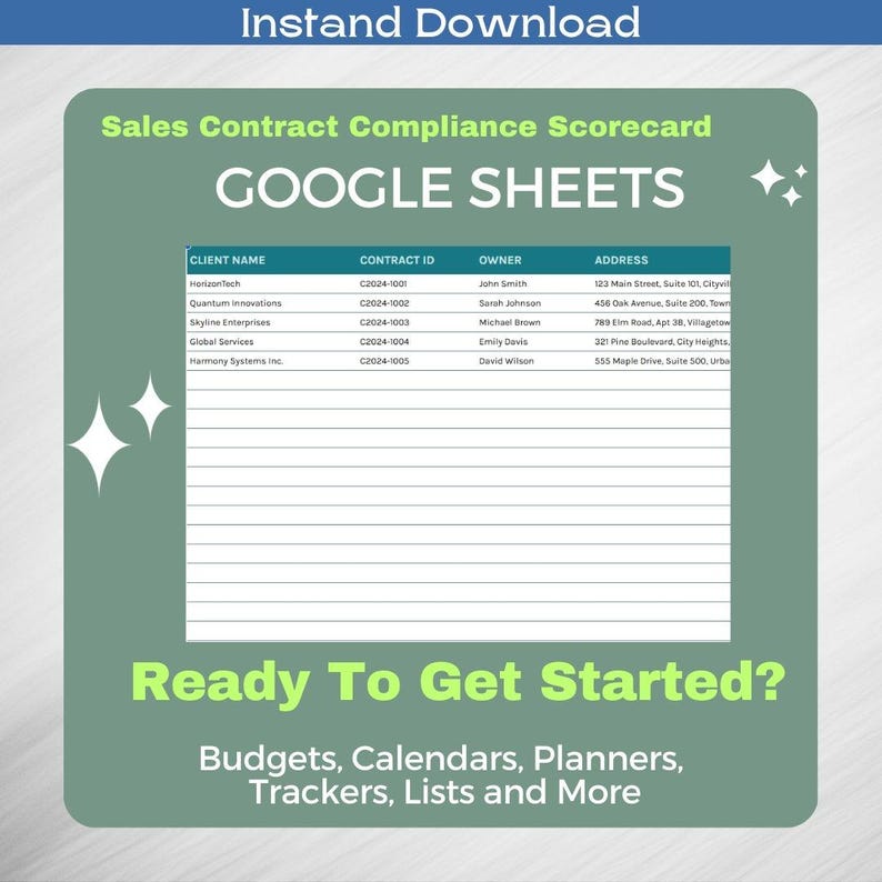 Sales Contract Compliance Scorecard Template – Track & Ensure ...