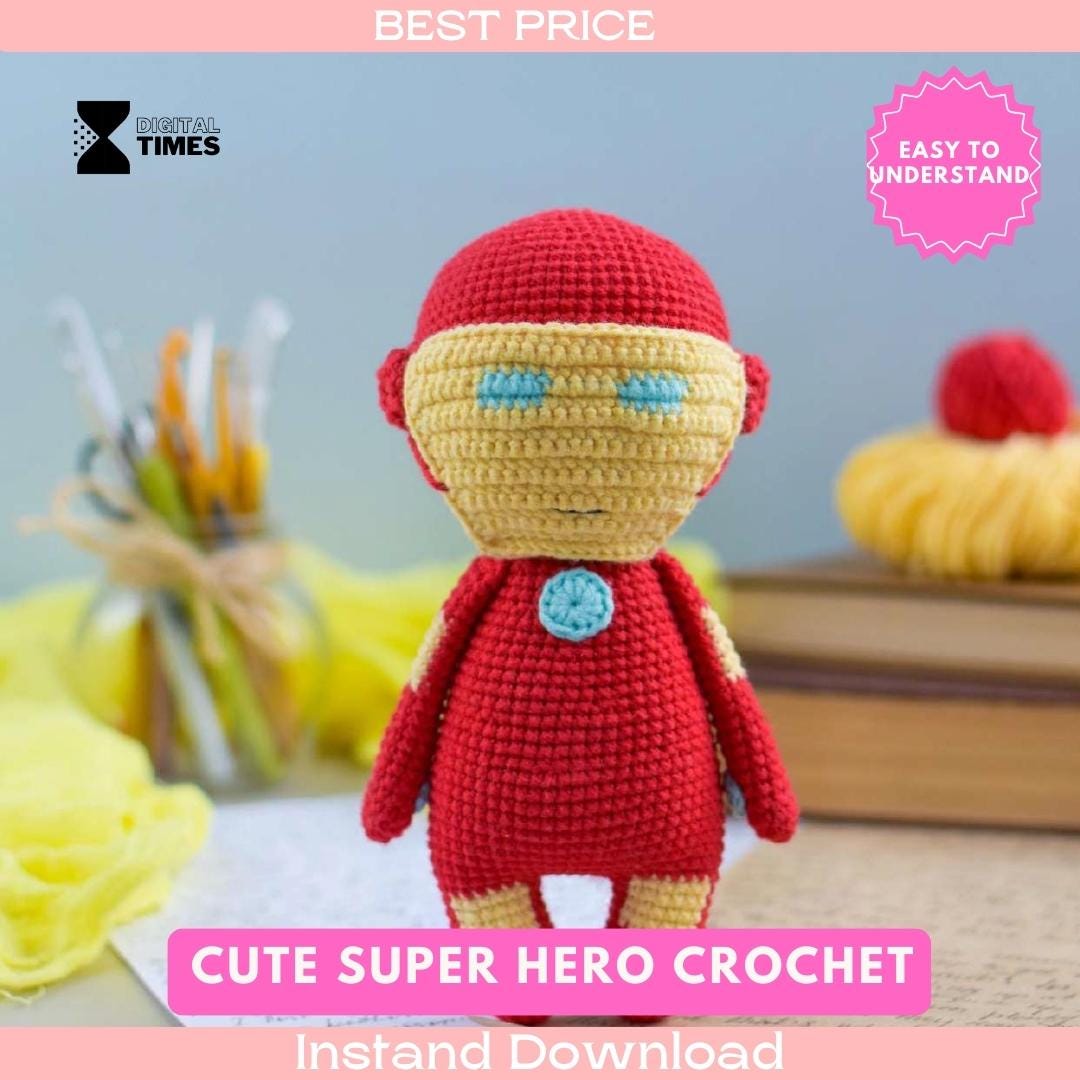 Super Hero Crochet Pattern PDF in English, Crochet Gift, Crochet ...