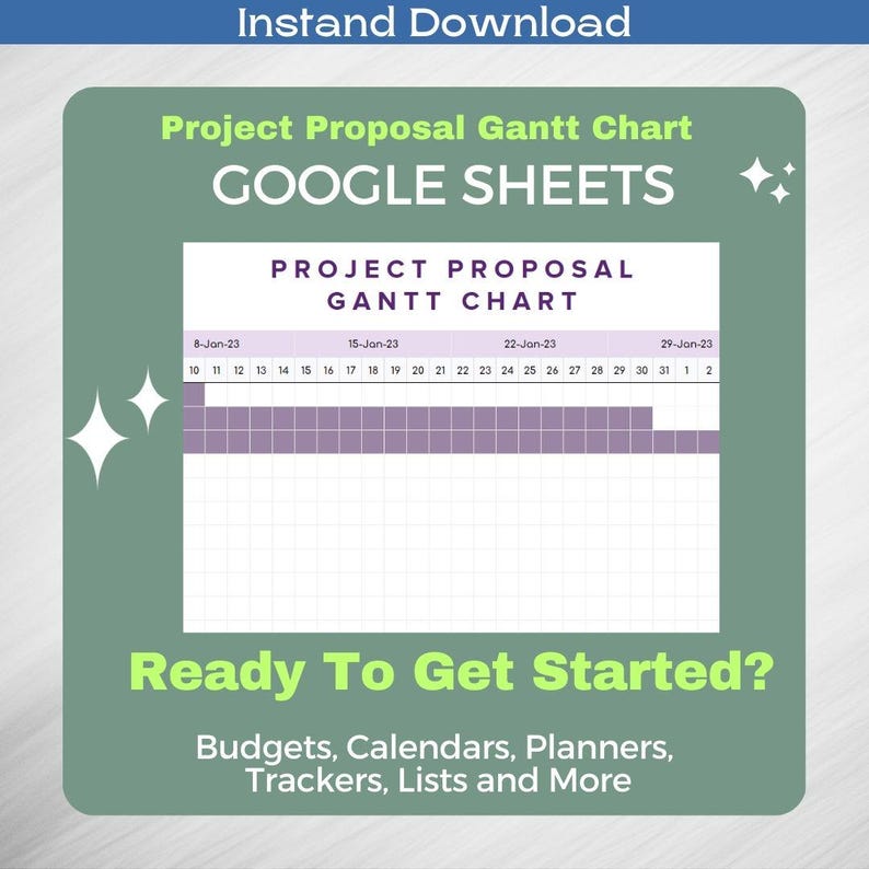 Project Proposal Gantt Chart Template - Editable Google Sheets for ...