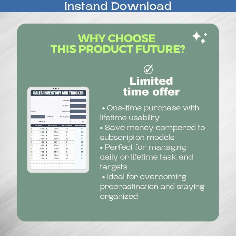 Sales Inventory and Tracker Template – Optimize Stock Levels and Track ...