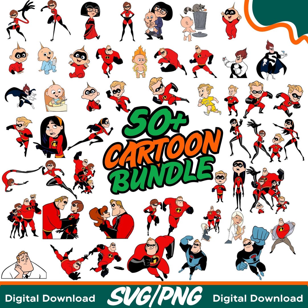 50+ Cartoon Bundle |PNG, SVG| Cute Cartoon Svg, Funny Cartoon Png ...