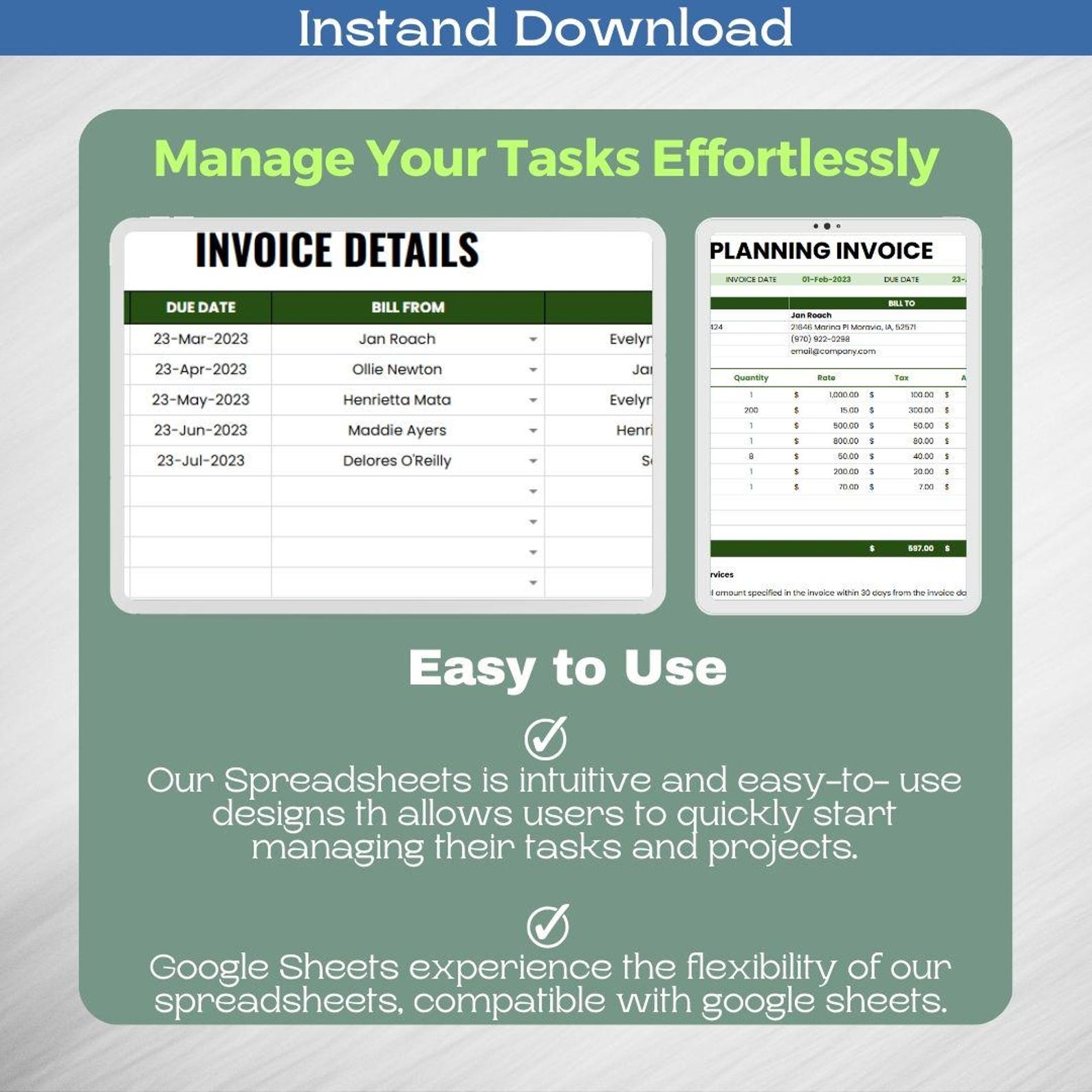 Event Planning Invoice Template Professional Invoicing for Event ...
