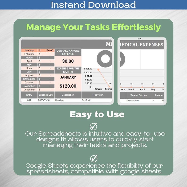 Medical Expenses Tracker Template - Editable Healthcare & Insurance ...