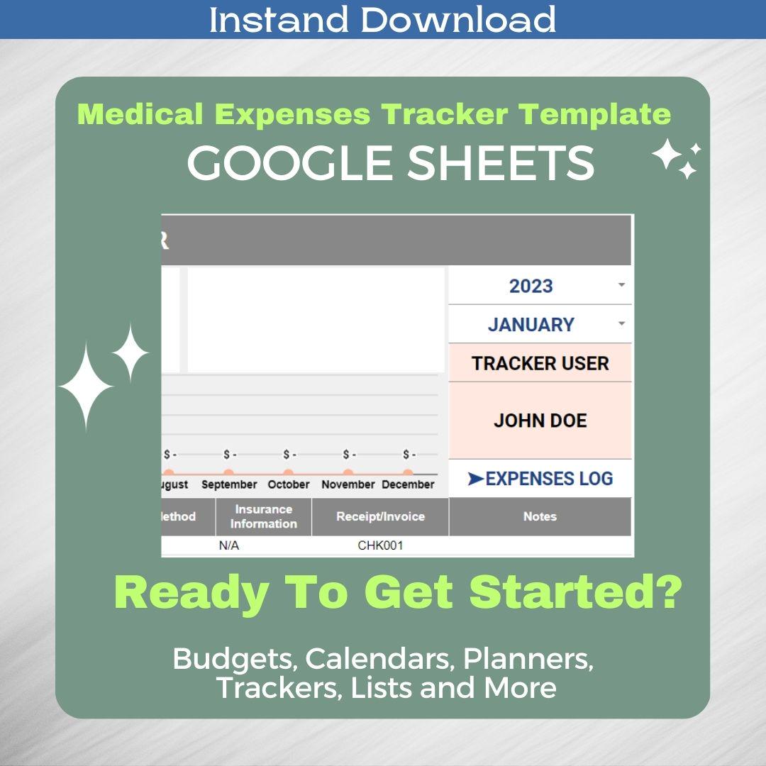 Medical Expenses Tracker Template - Editable Healthcare & Insurance ...